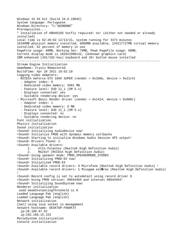 Log | PDF | System Software | Computer Hardware