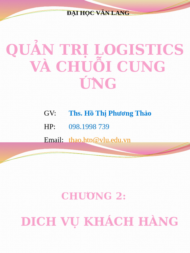 TUẦN 3 - Chuong 2 - Dich Vu Khach Hang - Tuan 3 | PDF