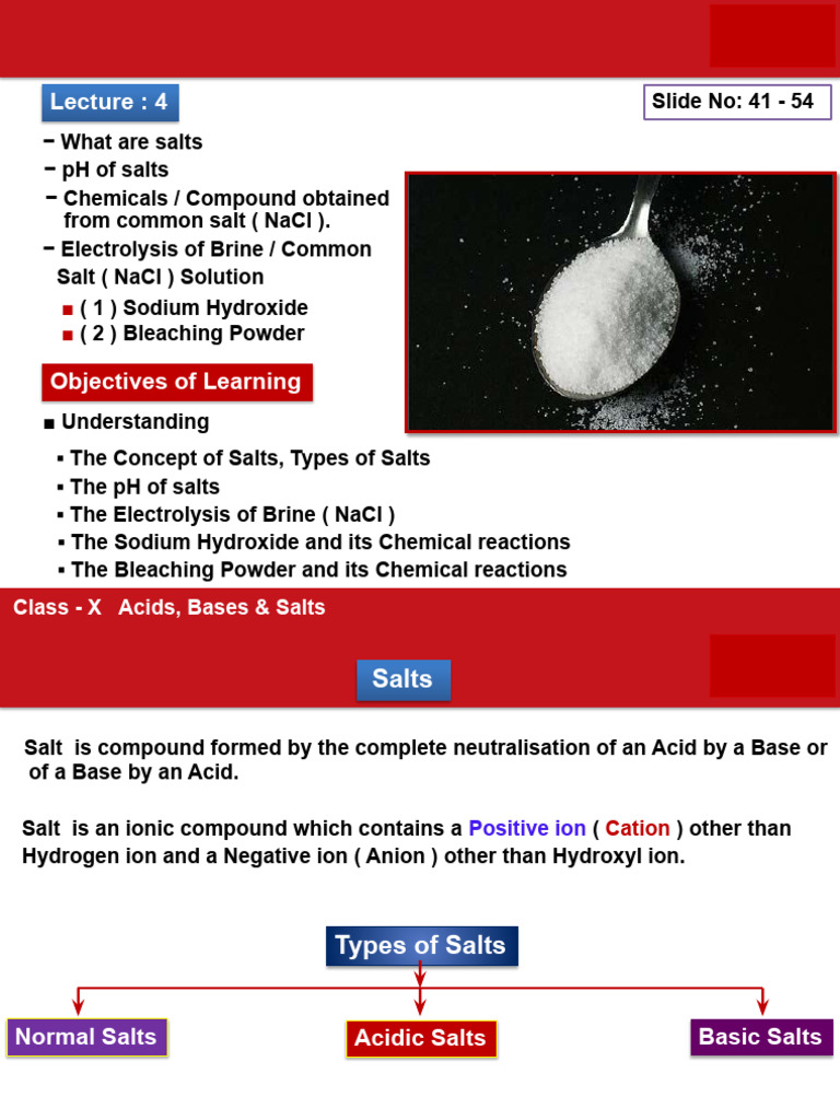 10 ch2 lp4 | PDF | Salt (Chemistry) | Chlorine