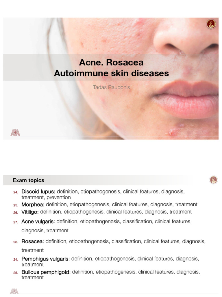 Acne. Rosacea. Autoimmune 2024 | PDF | Skin Care | Dermatology