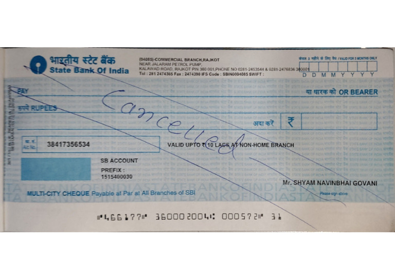 Cancelled Check | PDF