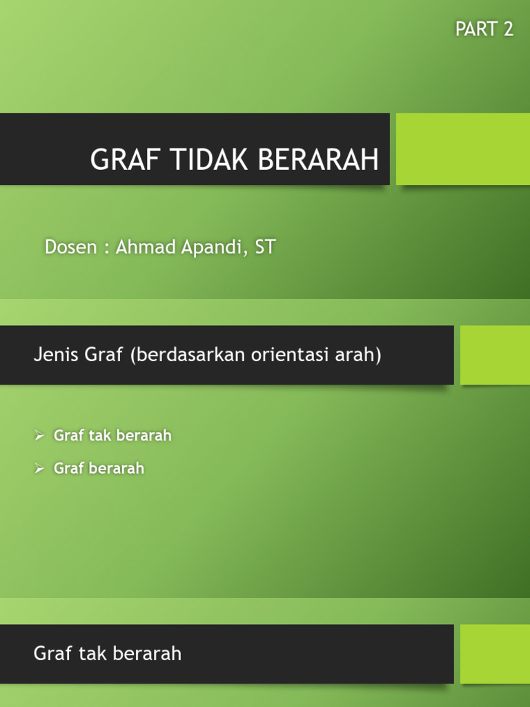 Bab 2 - Graf Tidak Berarah | PDF