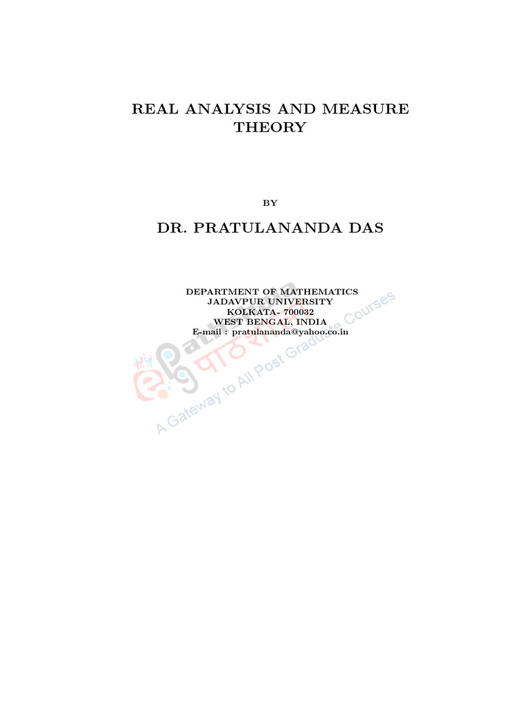 Real Analysis and Measure Theory2 | PDF | Area | Mathematics