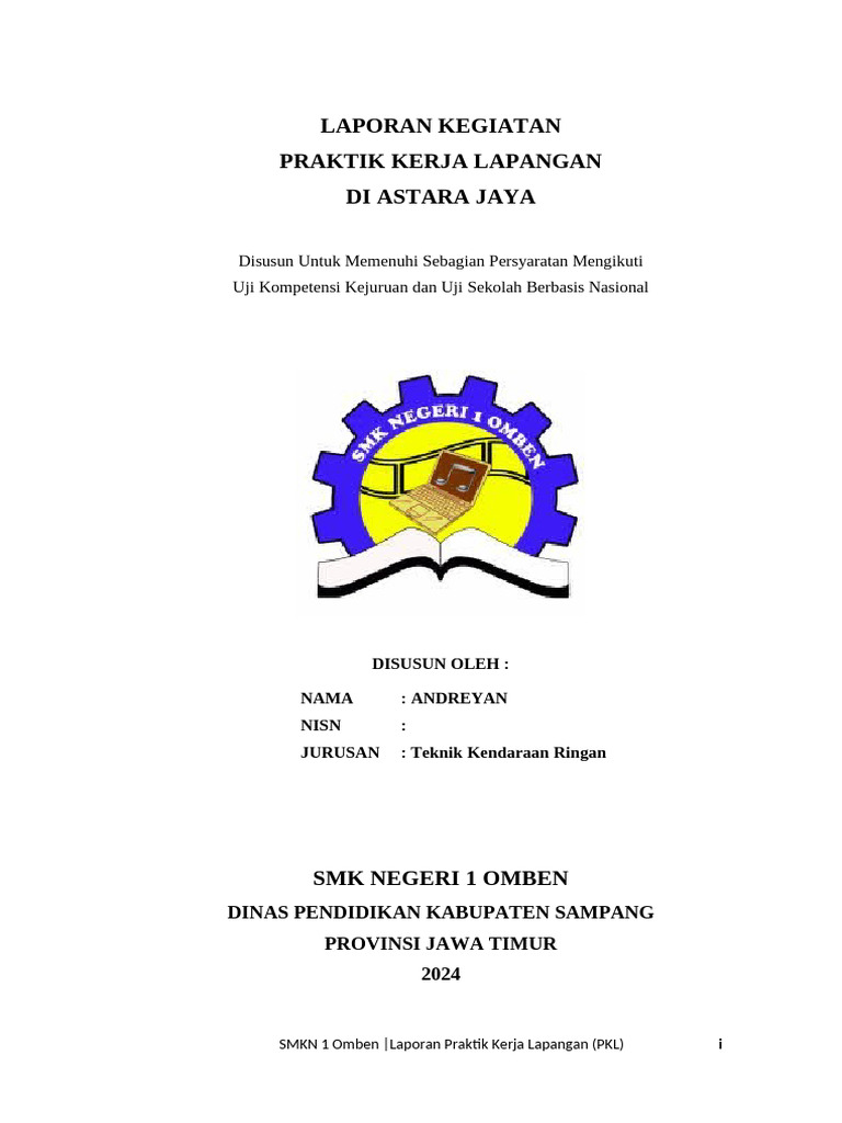 Laporan PKL 2024 - TKR | PDF