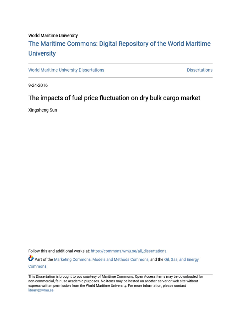 The Impacts of Fuel Price Fluctuation On Dry Bulk Cargo Market | PDF ...