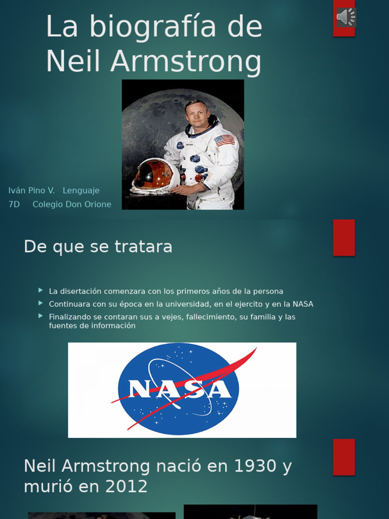 La Biografía de Neil Armstrong | PDF | Neil Armstrong | Programa Apolo