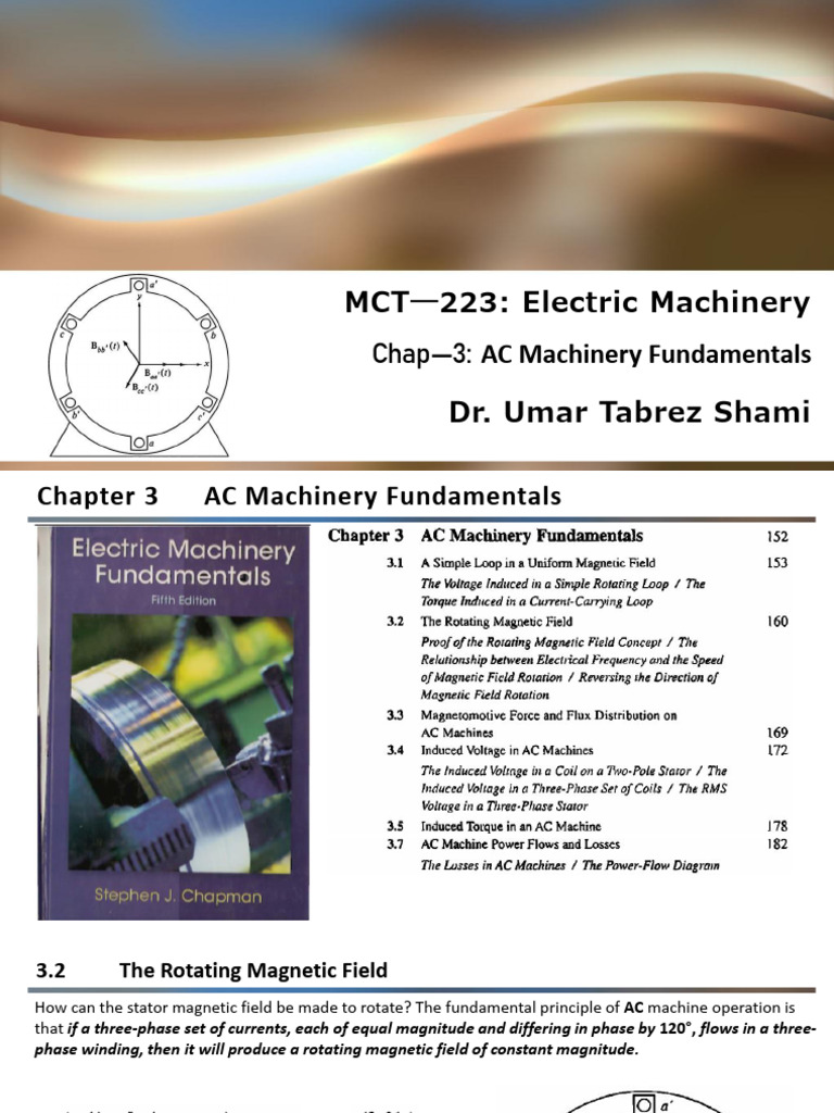 MCT—223—EM—Lec—7—A—AC Machines Basics (1) | PDF
