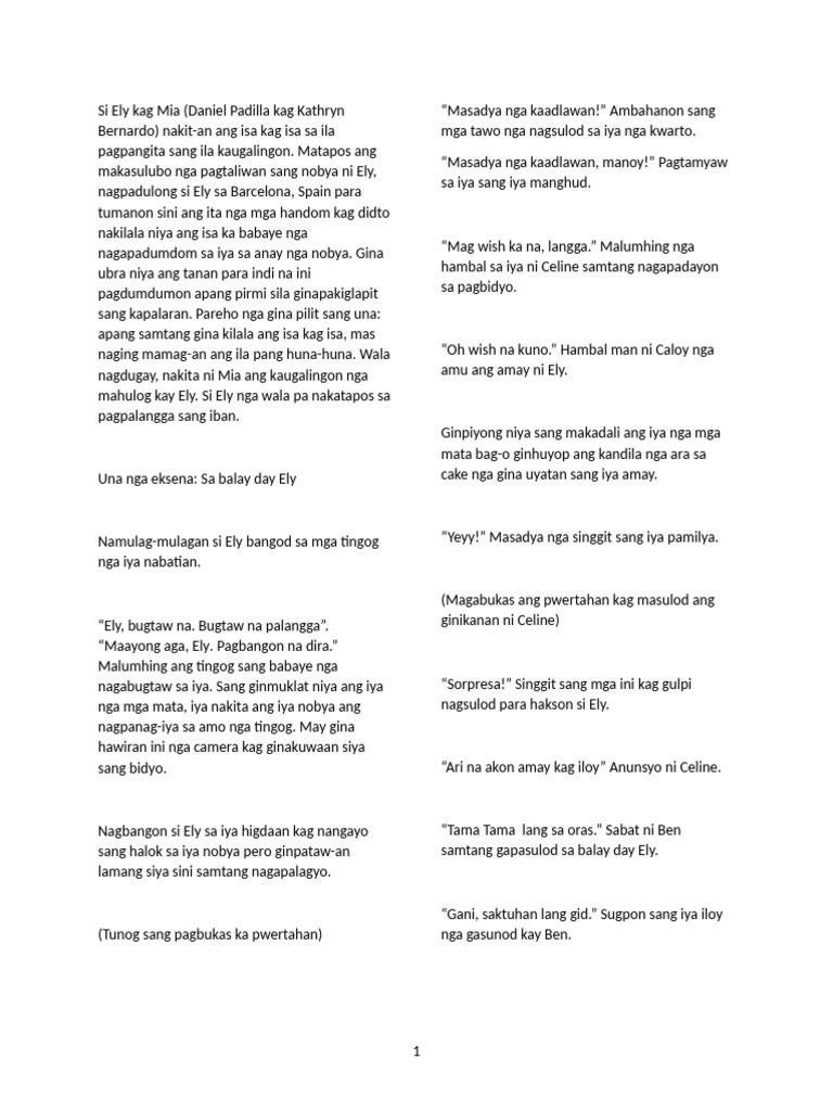 BARCELONA-HILIGAYNON-SCRIPT | PDF