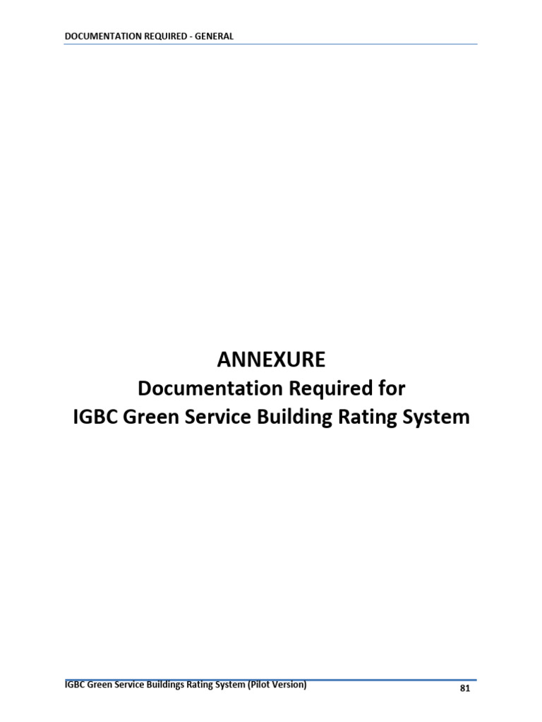 IGBC Green Services Buildings Rating System Documentation | PDF | Building Insulation | Energy ...