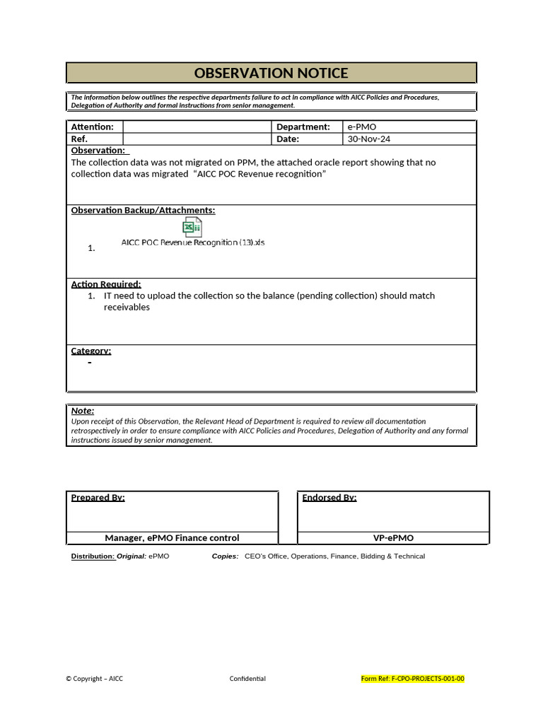 Observation Notice (Collection Information at Migration Point) | PDF