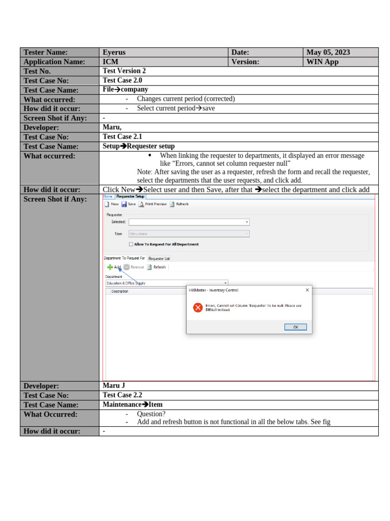 ICM Application Testing Report | PDF | Microsoft Windows | Operating ...