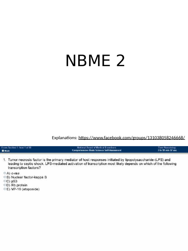 NBME 2 BLOCK 1-4 (No Answers Version) | PDF