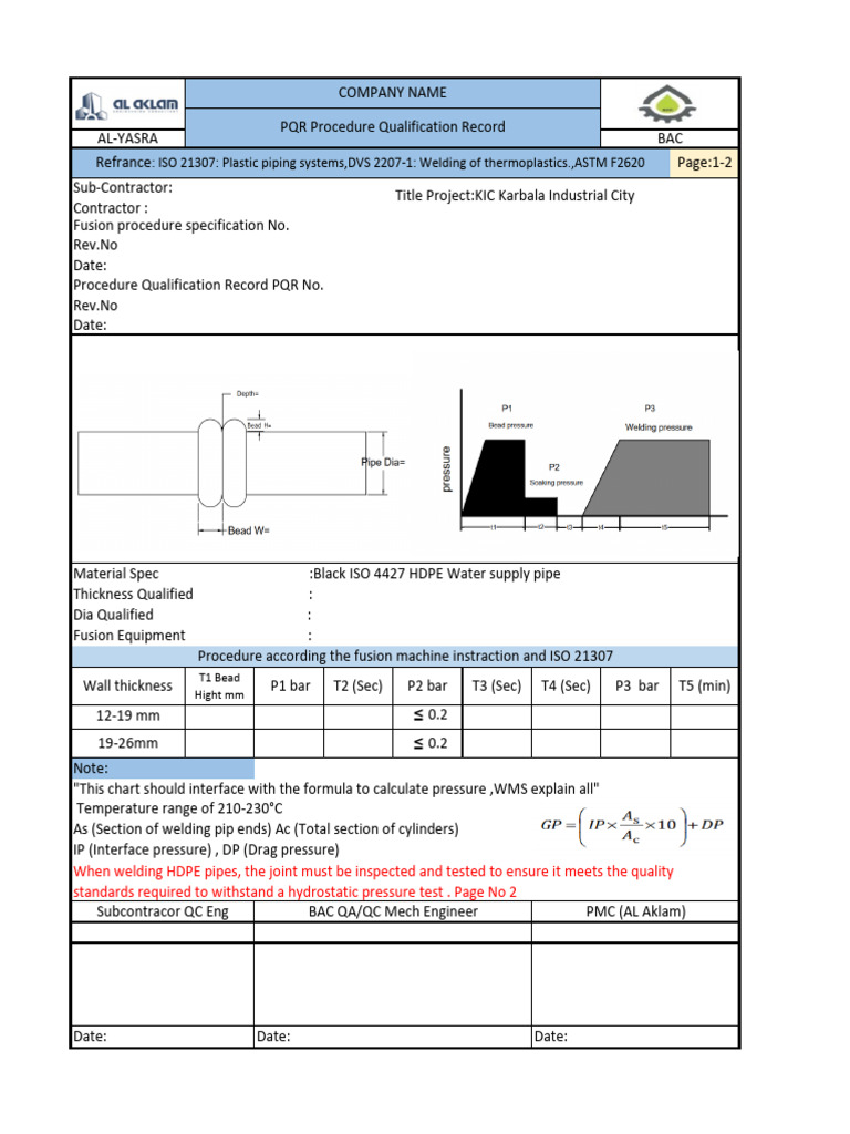 WPS hdpe pipe | PDF | Welding | Construction