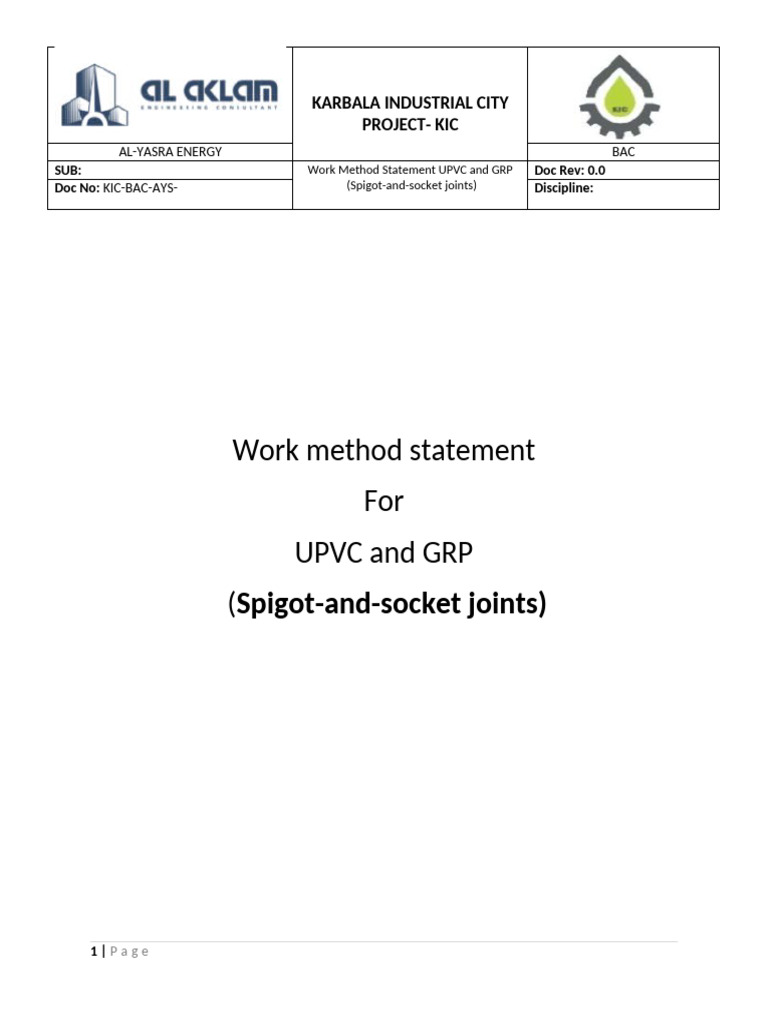 UPVC Spigot-and-Socket Installation Guide | PDF | Pipe (Fluid ...