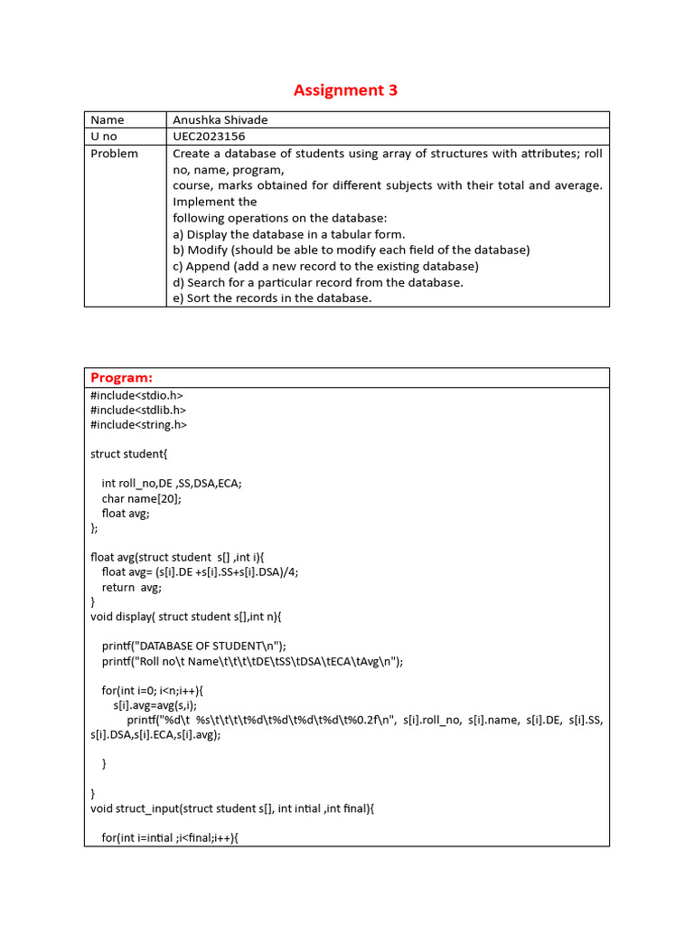 struct | PDF | Computer Programming | Computing struct | PDF | Computer Programming | Computing