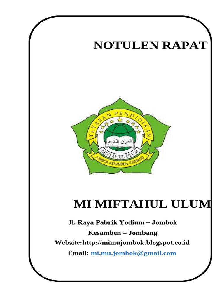 Sampul Notulen | PDF
