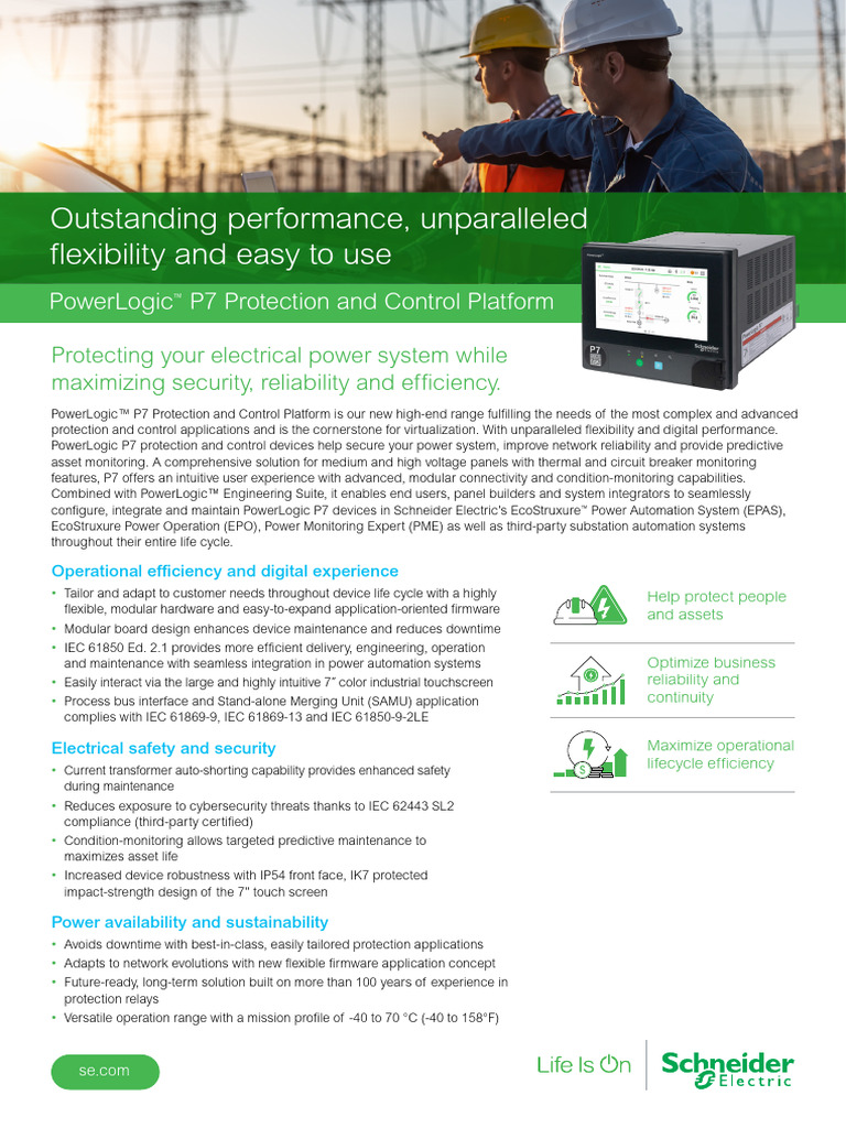 PowerLogic™ P7 Protection and Control Platform | PDF | Automation ...