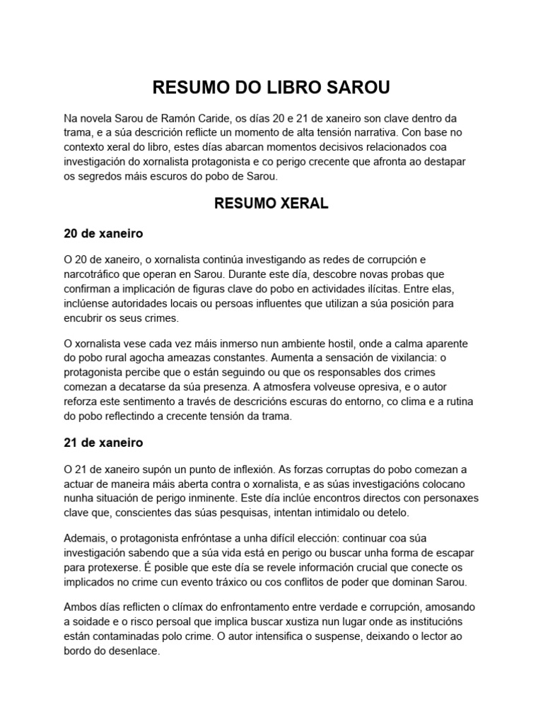 libro resumido de sarou | PDF