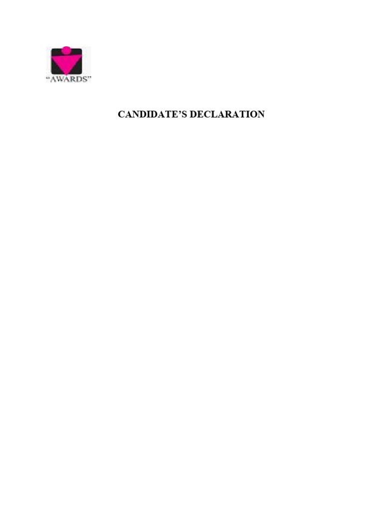 Edited Candidate Declearation | PDF