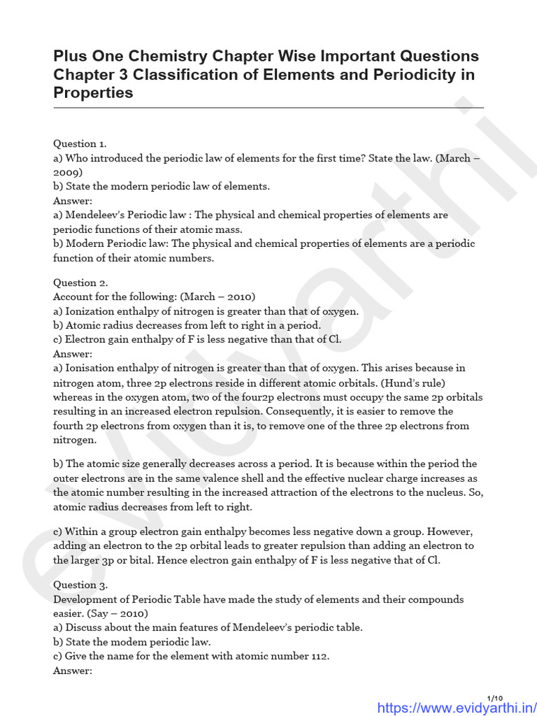 Periodic Table & Element Properties | PDF | Periodic Table | Ion