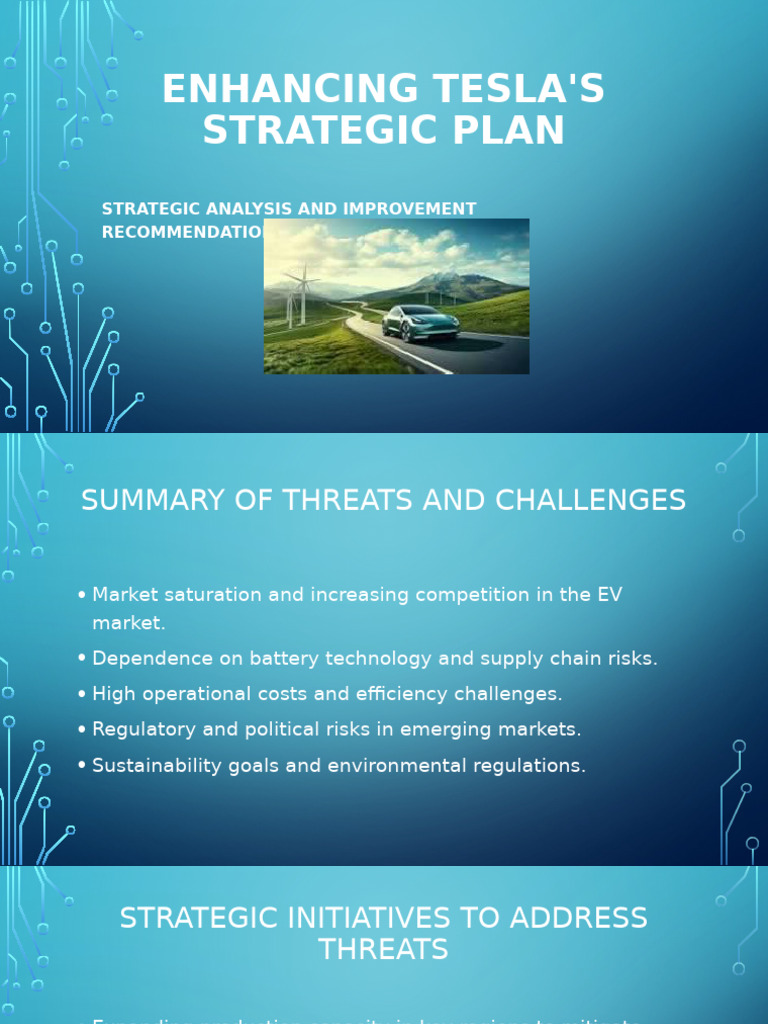 Enhancing Tesla's Strategic Plan | PDF