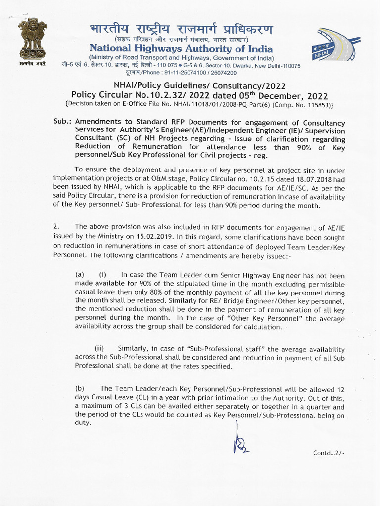 10.2.32 - Policy Circular | PDF