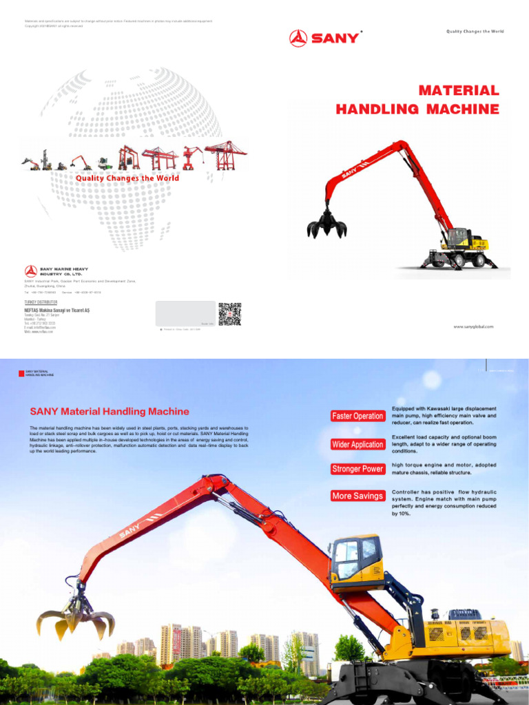 SANY Material Handler | PDF | Pump | Valve