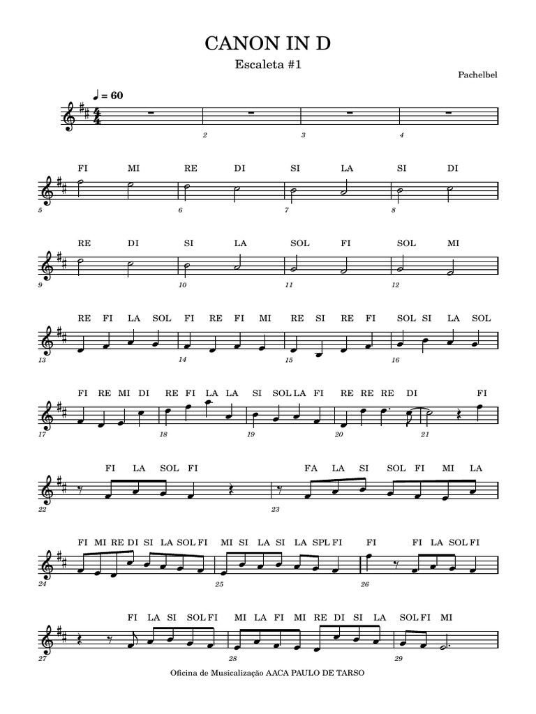 CANON IN D-Esc1 | PDF