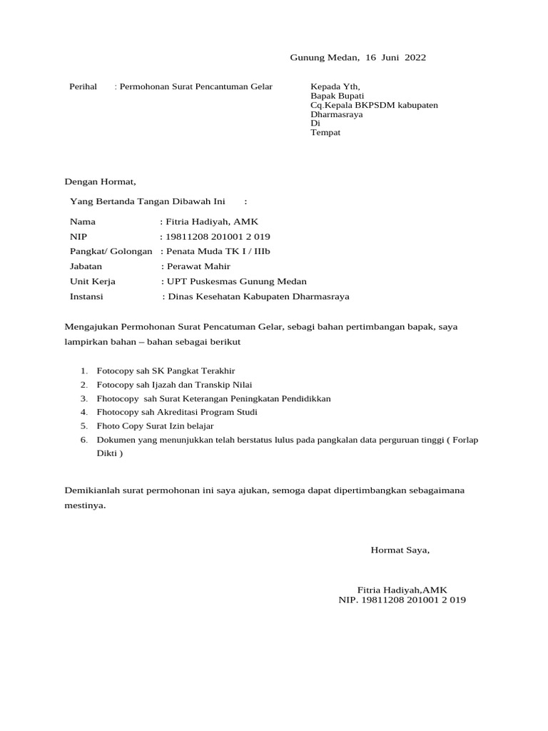 Surat Permohonan SKPP | PDF