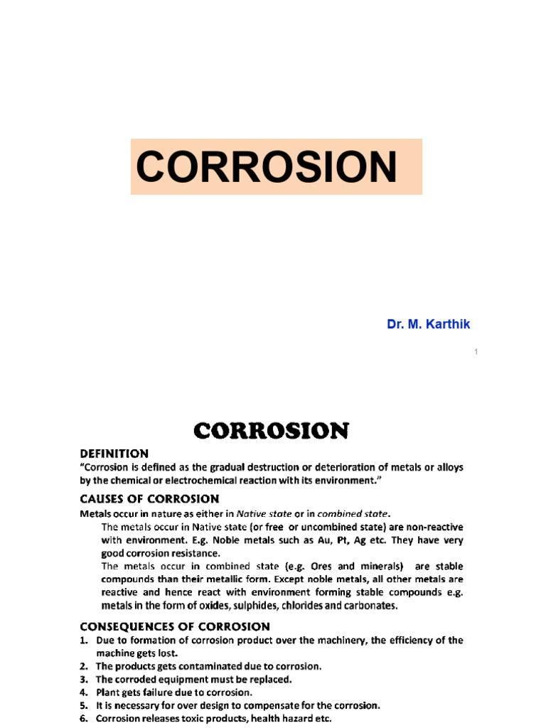 Corrosion | PDF | Corrosion | Nitric Acid