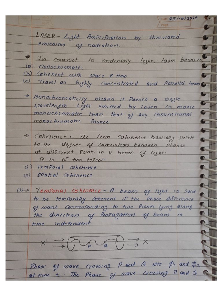 Laser Class Notes | PDF