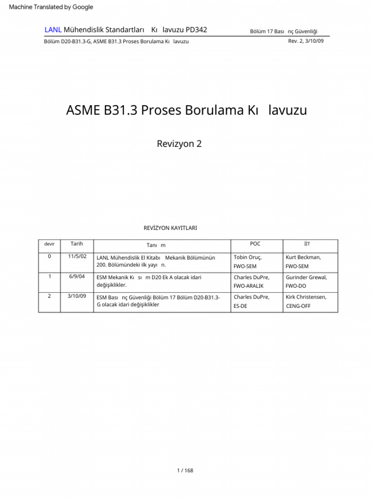 Asme B31.3 TR | PDF