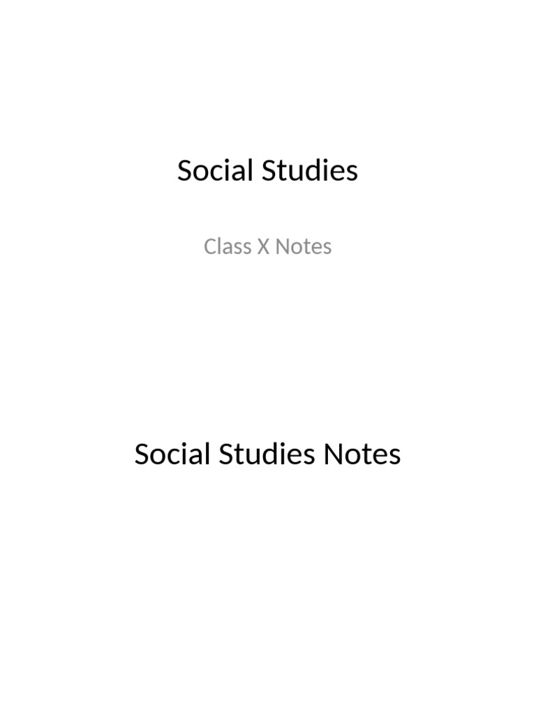 Social Studies Presentation | PDF
