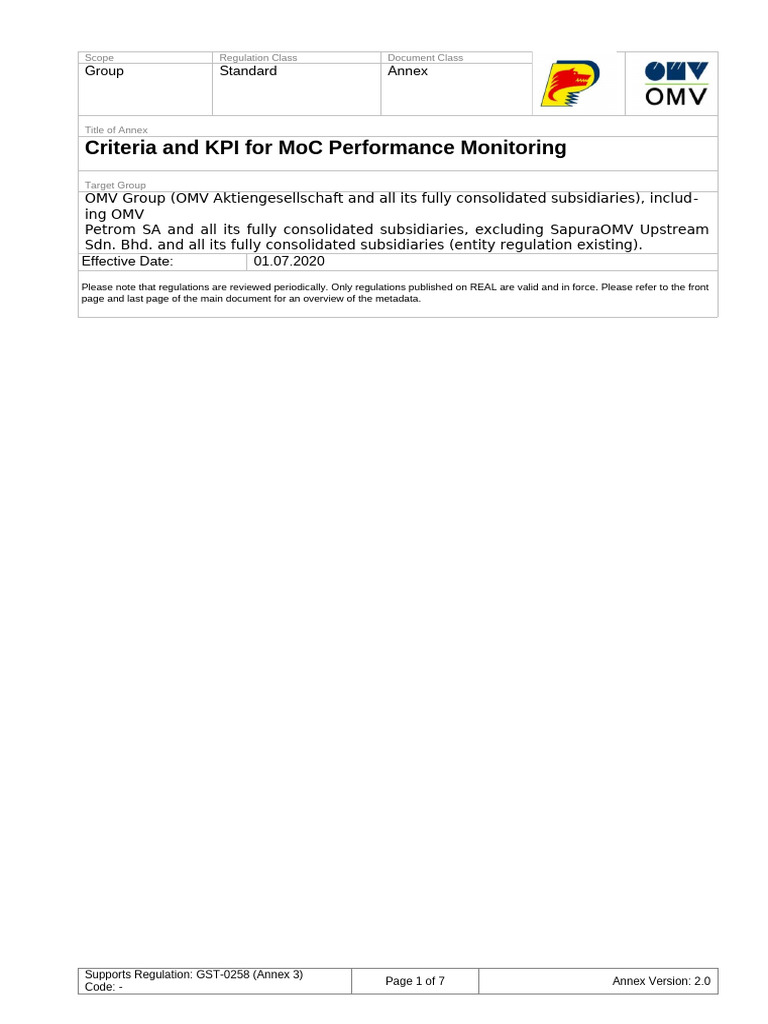 MoC Performance Monitoring Guide | PDF | Regulatory Compliance ...
