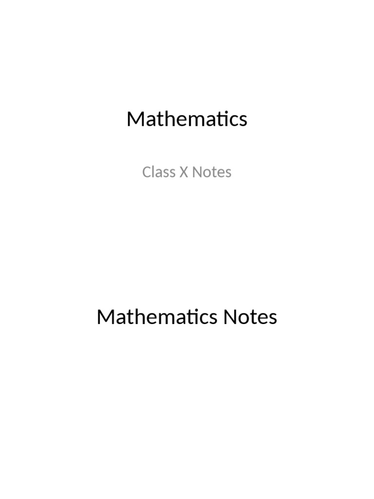 Mathematics Presentation | PDF