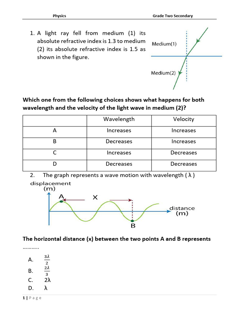 Physics_En_2sec | PDF | Wavelength | Waves