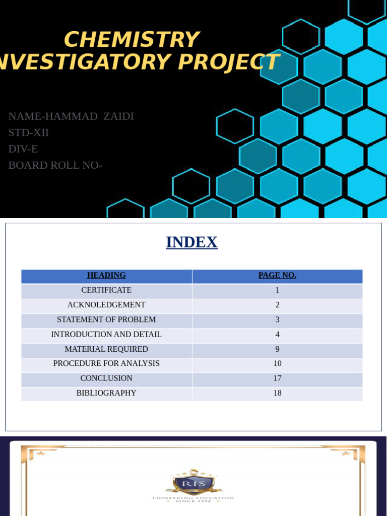 Chemistry Project Hammad | PDF | Chocolate | Cocoa Bean