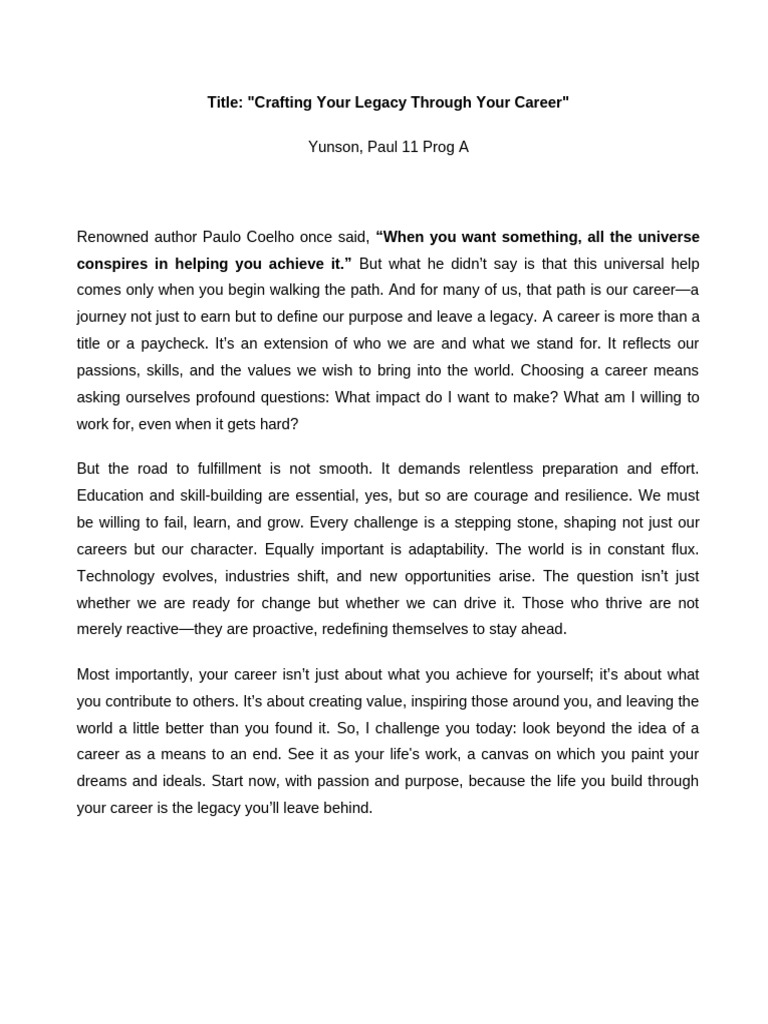 Draft Speech | PDF | Human Communication