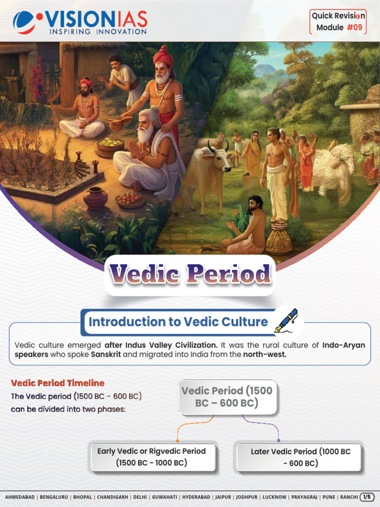 VisionIAS Quick Revision Material January 2025 Vedic Period | PDF | Vedas | Sutra
