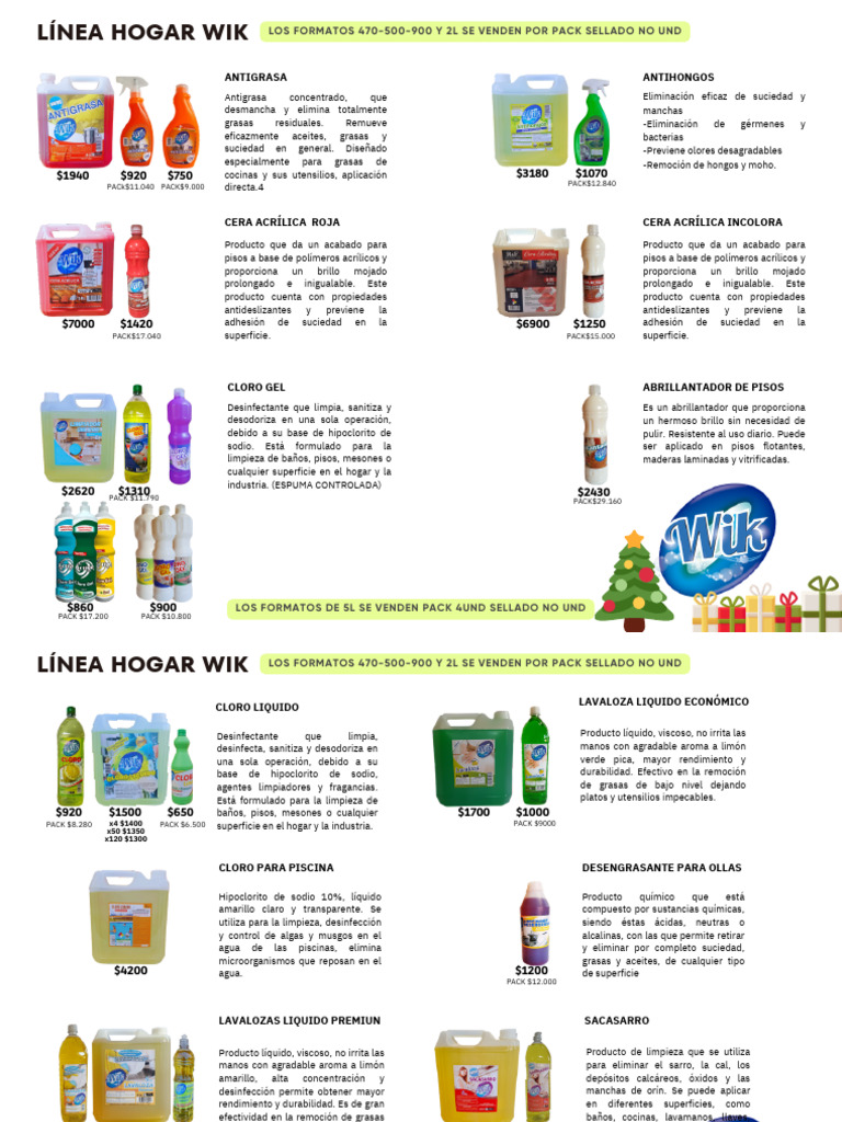 Catalogo Completo 3 Líneas | PDF | Detergente | Agua