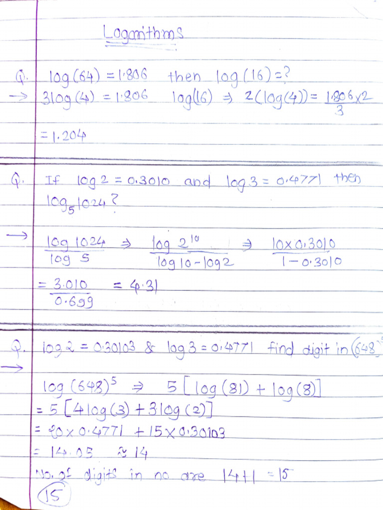 Logarithm | PDF