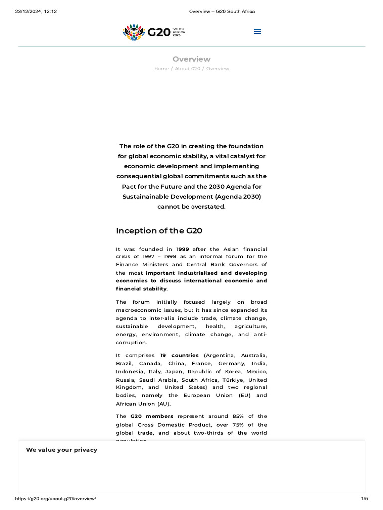 G20 South Africa | PDF | Economies