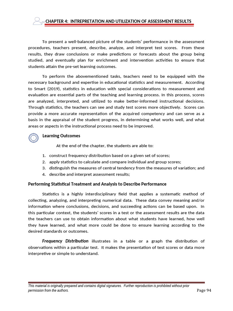 Chapter 4. Interpretation and Utilization of Assessment Results | PDF ...