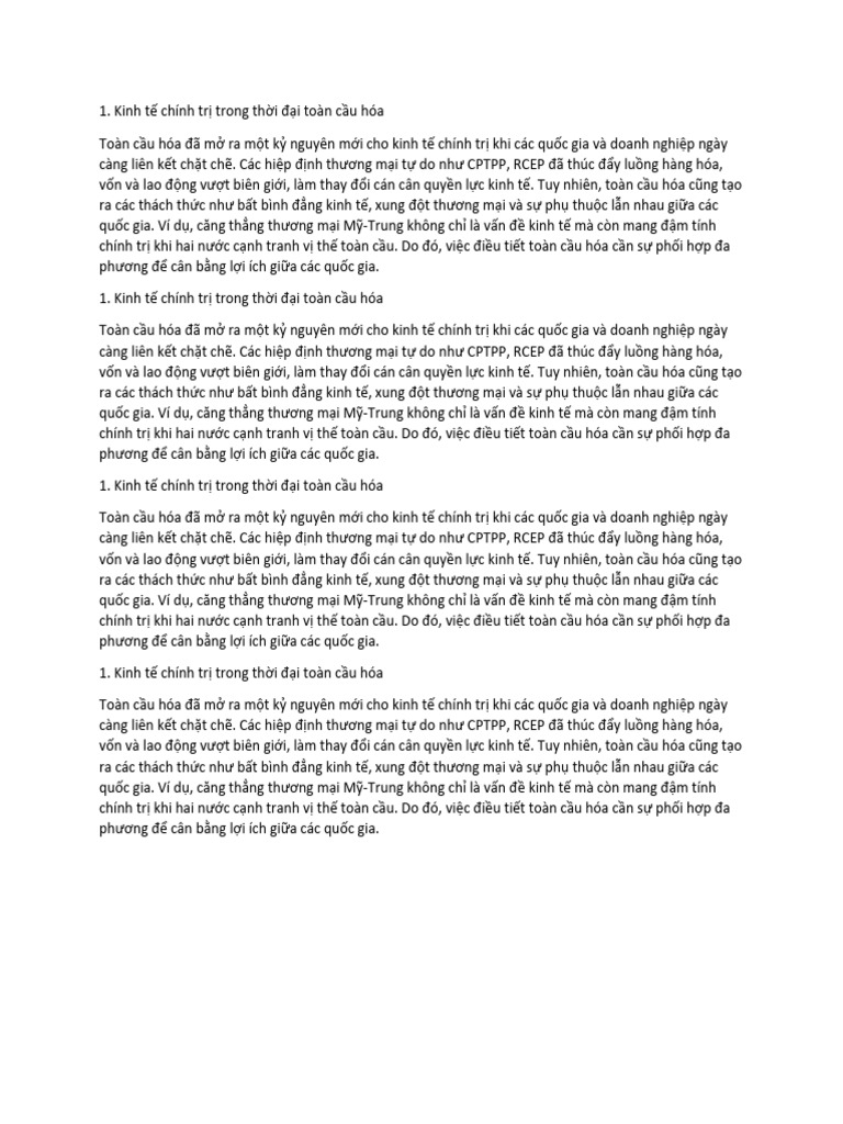 Kinh Tế Chính Trị 123123123 | PDF