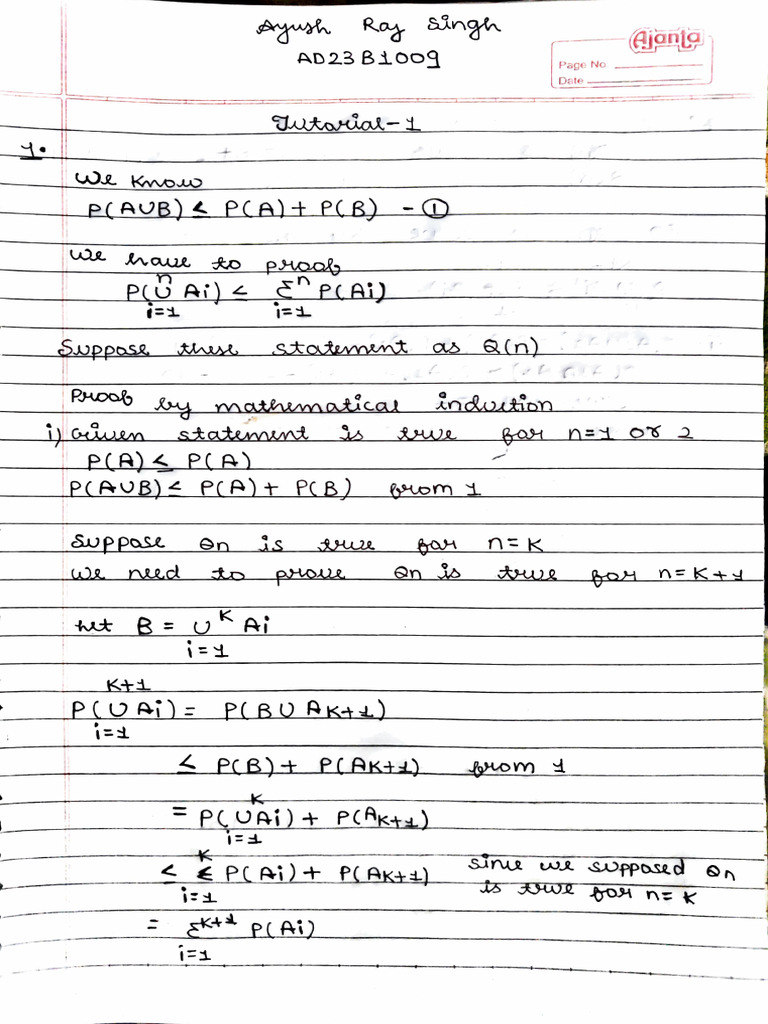 Ayush - Tutorial 1.maths | PDF