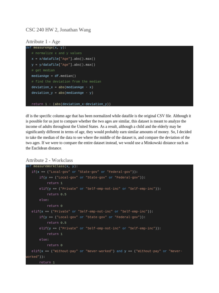 CSC 240 HW 2 | PDF | Mathematics | Applied Mathematics