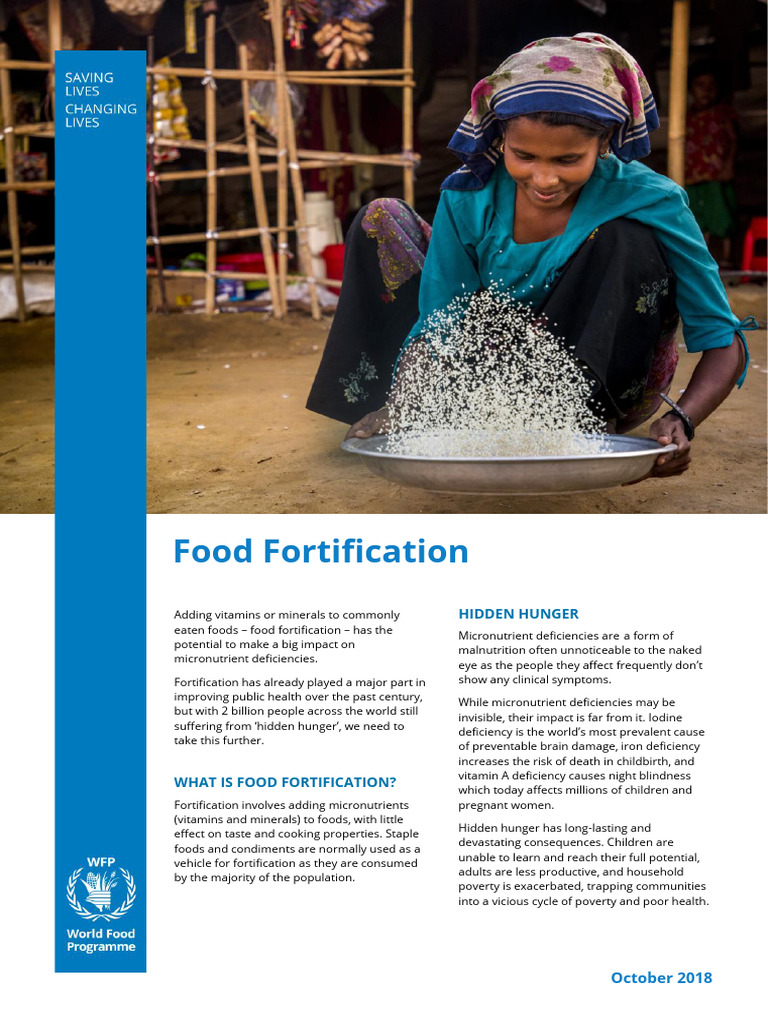 Food Fortification | PDF | Micronutrient | World Food Programme