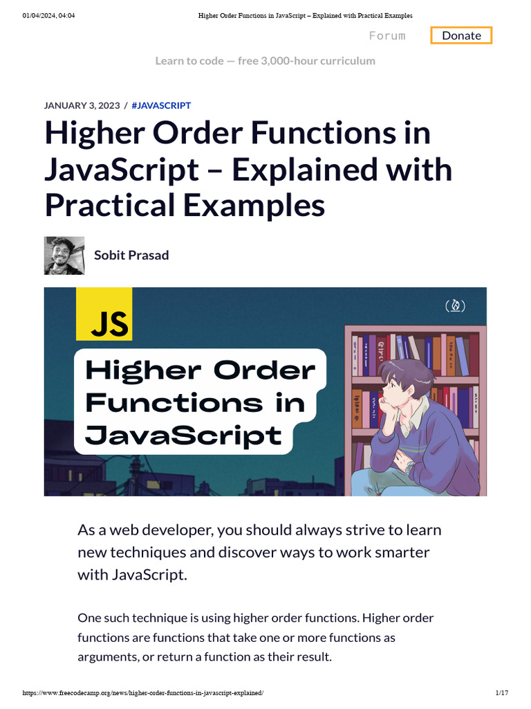 Higher Order Functions in JavaScript – Explained With Practical ... Higher Order Functions in JavaScript – Explained With Practical ...