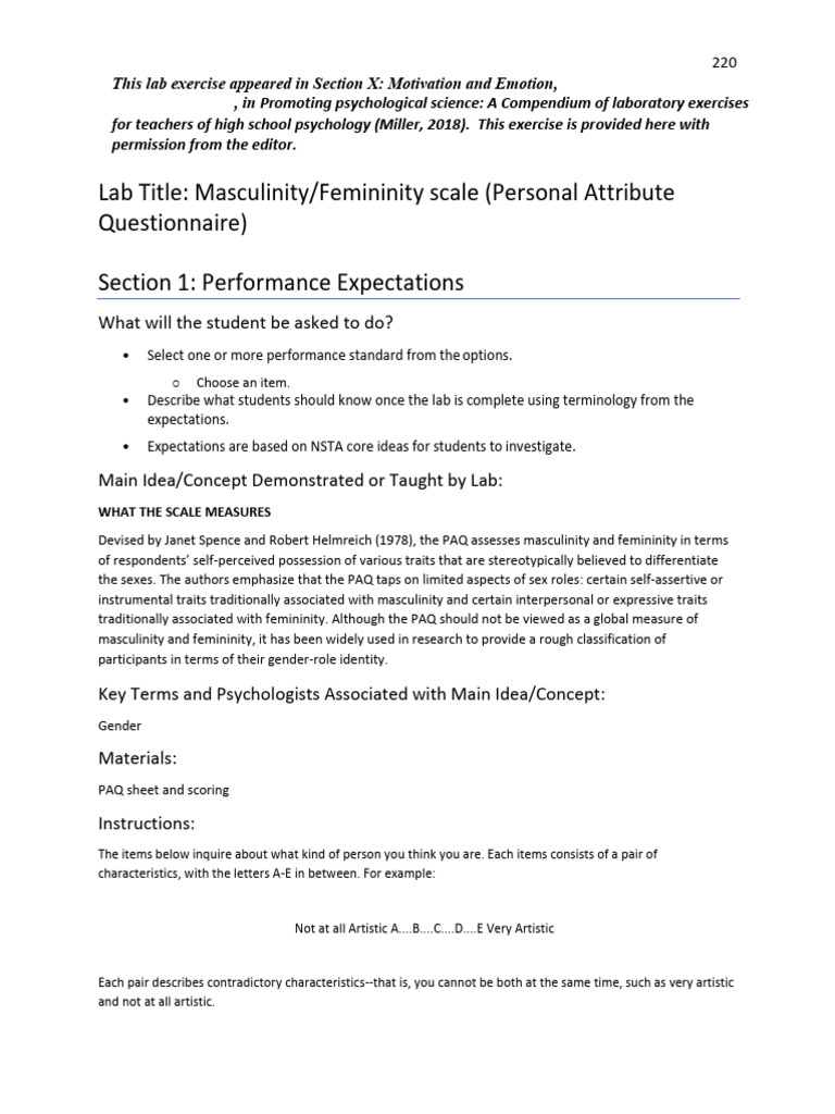 gender scales for research | PDF | Gender Role | Gender