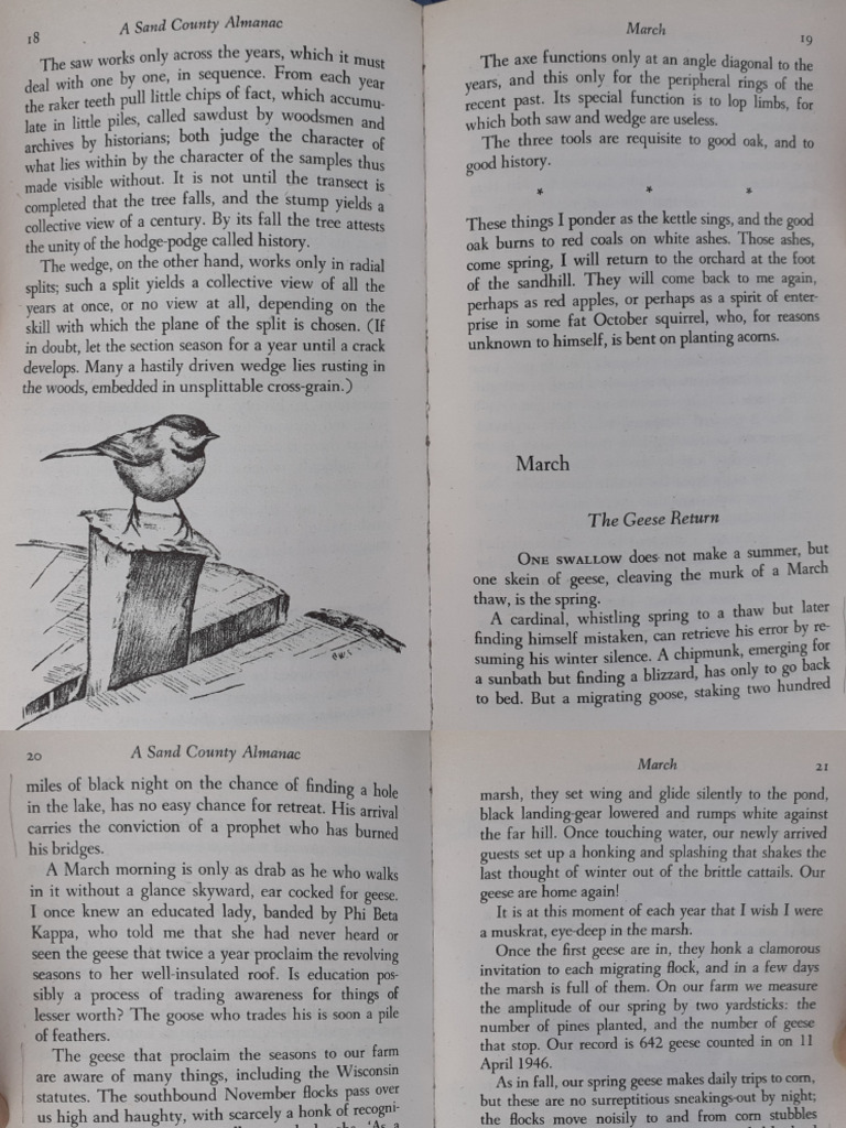 Aldo Leopold - A Sand County Almanac (March) | PDF